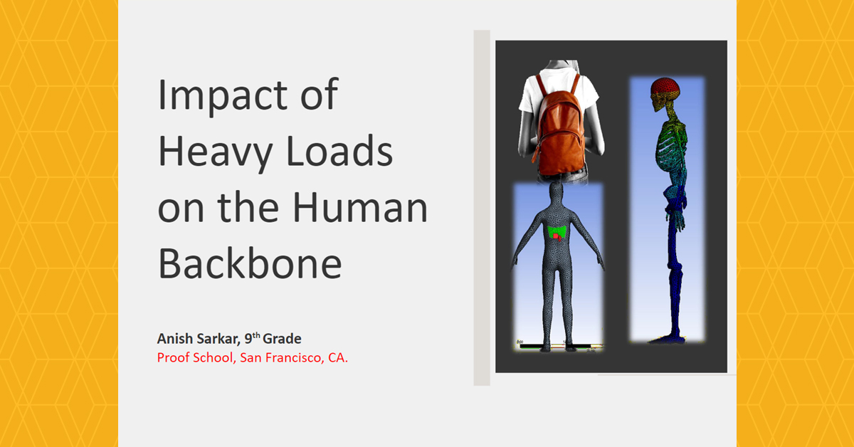 High Schooler Simulates Backpack Body Stress for Science Fair Honors